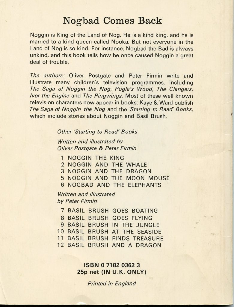 Nogbad Comes Back! by Oliver Postgate and Peter Firmin 1972 - Elaine Cusack
